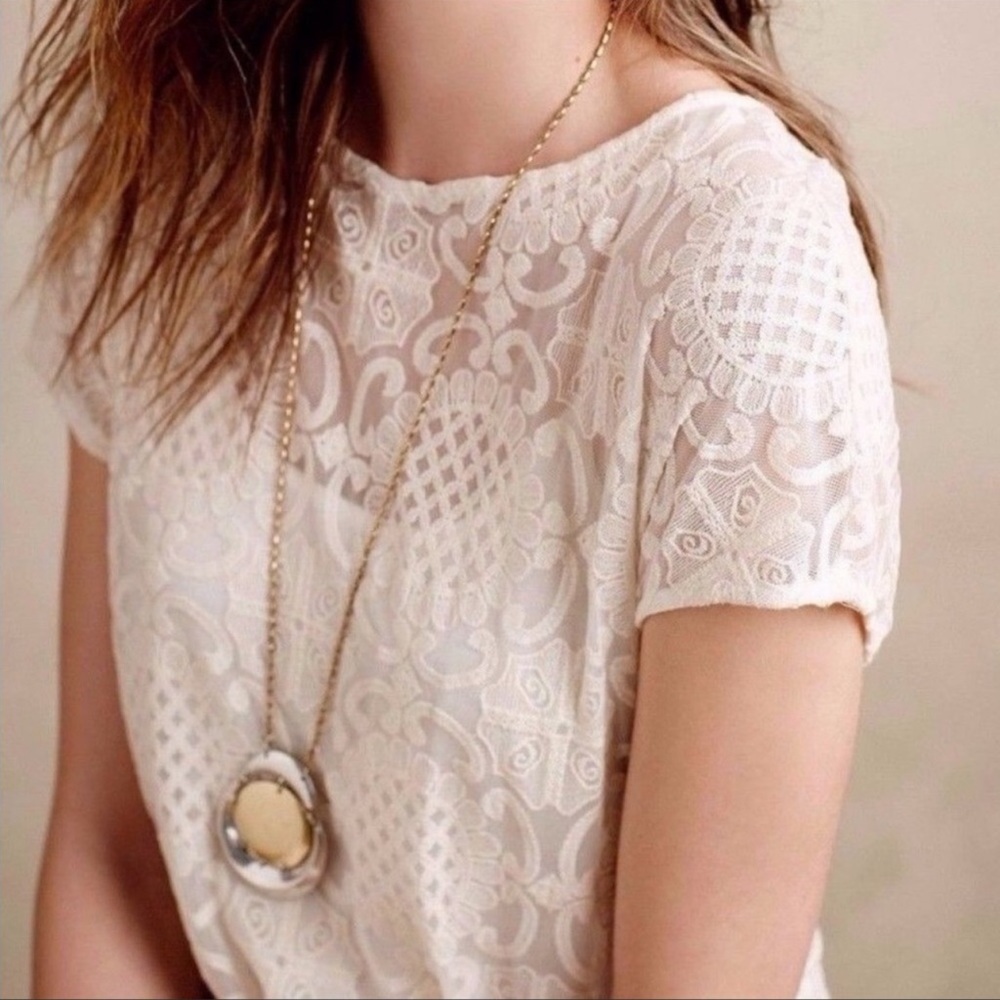 Anthropologie Lilka Bellflower Lace Maxi Dress Xl - Gem